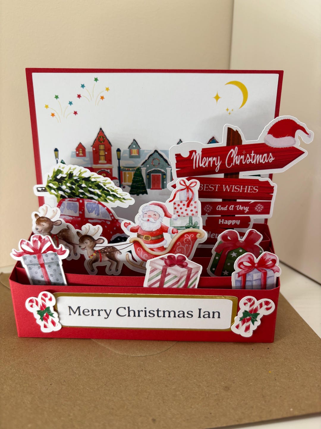 HANDMADE Novelty ‘pop Up’ Christmas Card - Etsy