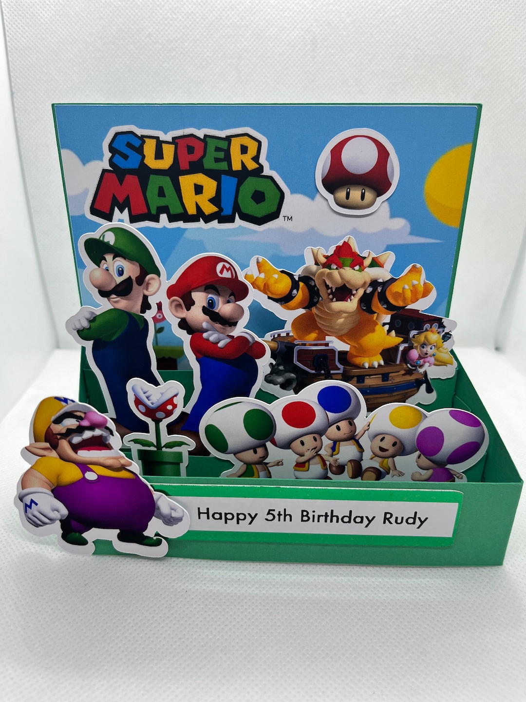 HANDMADE Personalised Super Mario Themed Pop up Card - Etsy