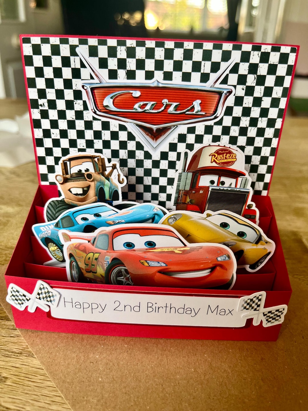 HANDMADE Personalised Cars Themed Pop up Card - Etsy