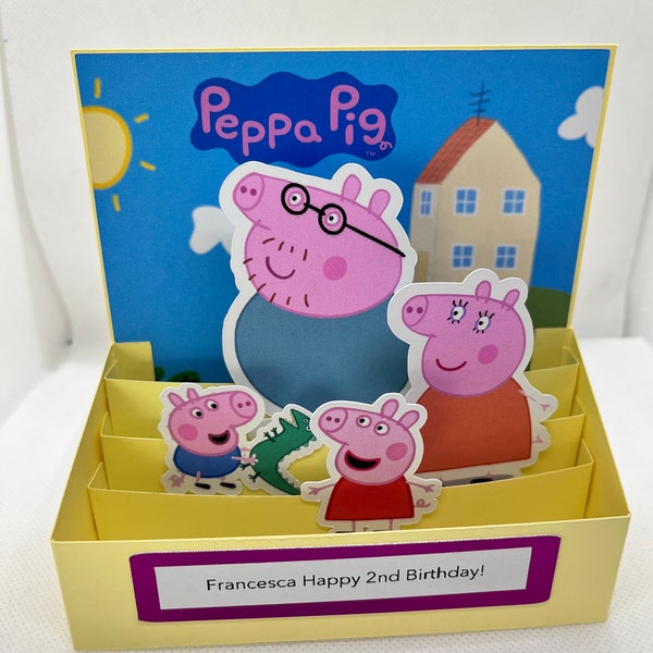 Peppa Pig Card - Etsy