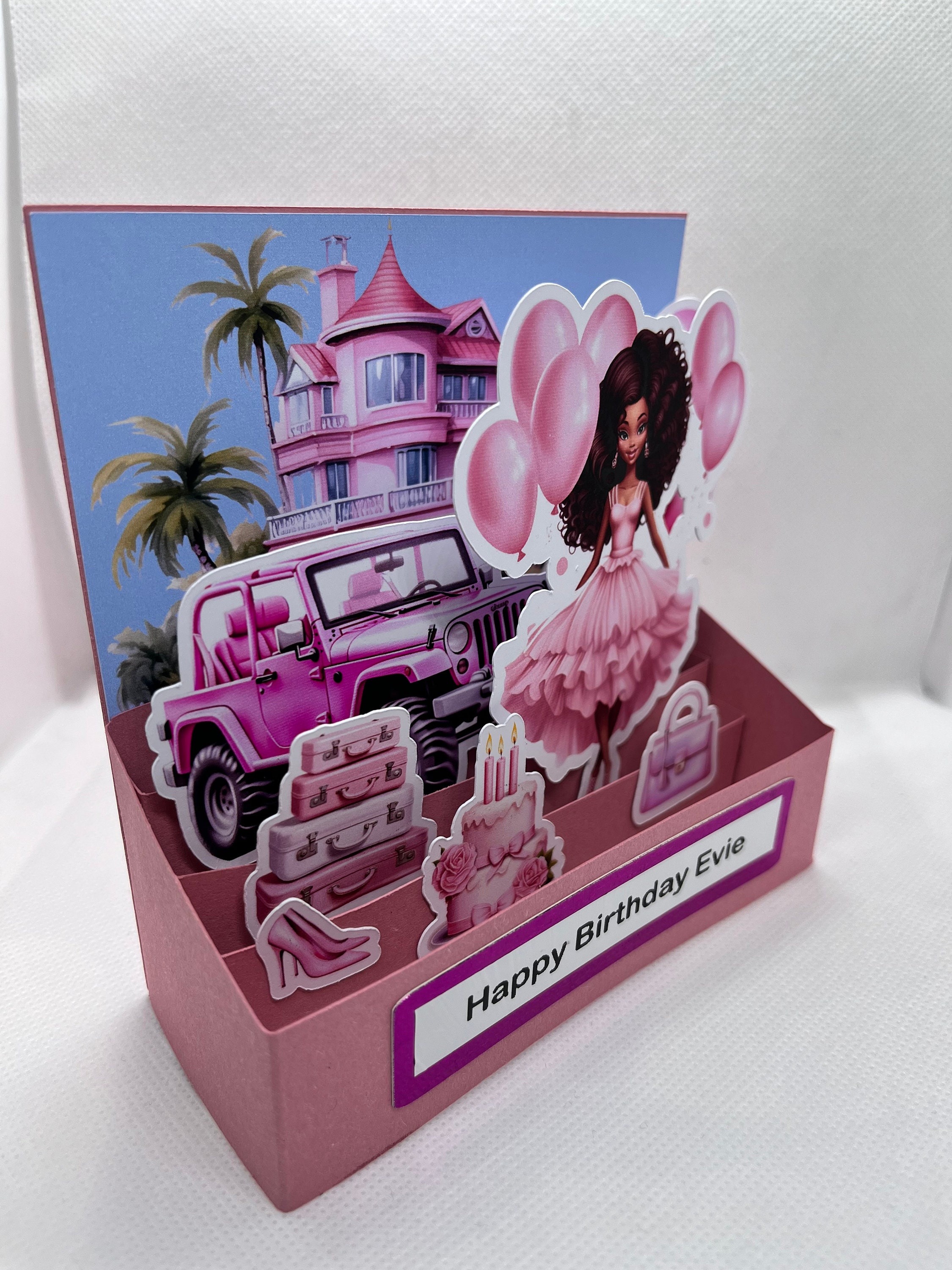 Pink Fashion Doll Pop up Card - Etsy
