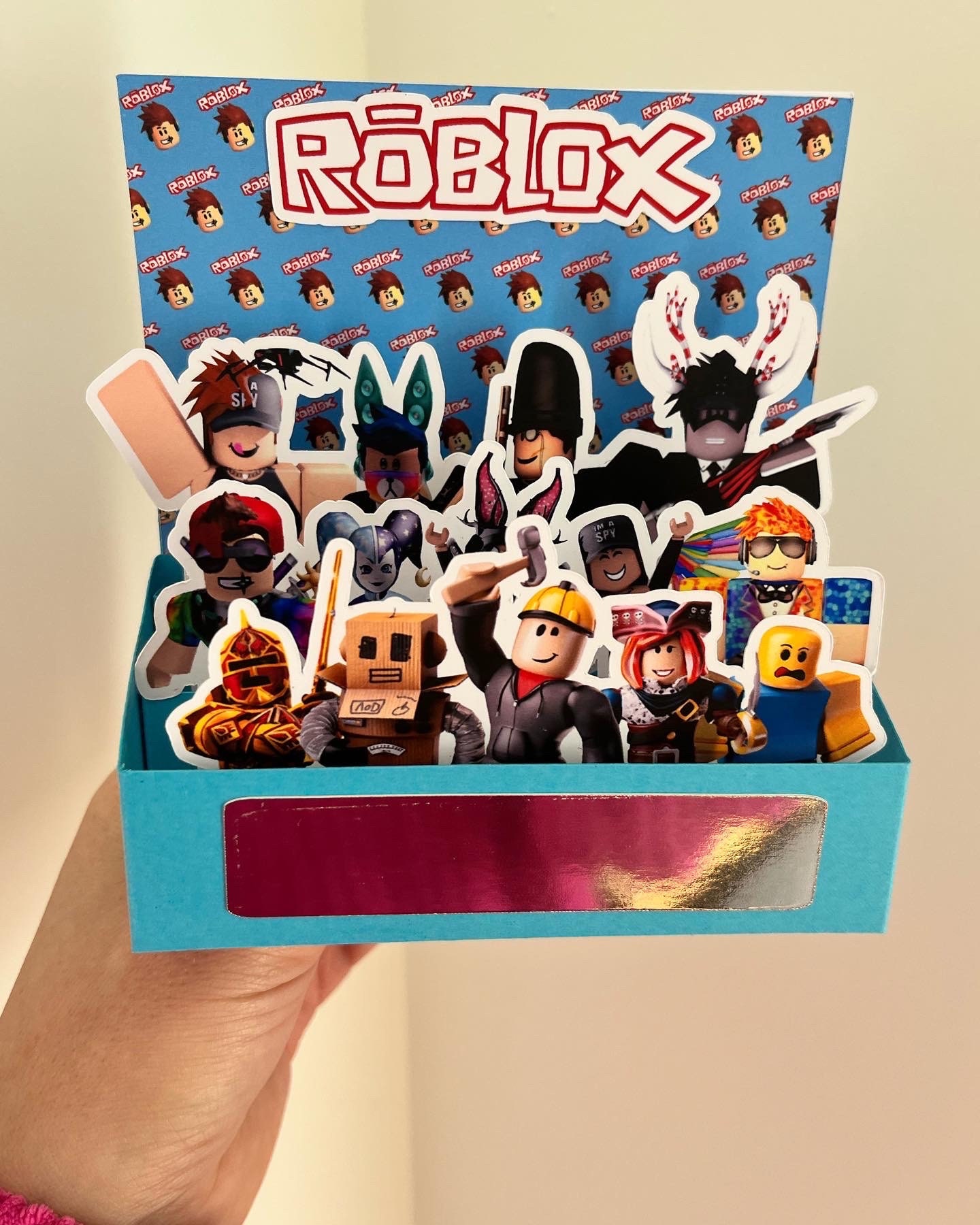 Personalised Roblox Inspired Pop up Card - Etsy