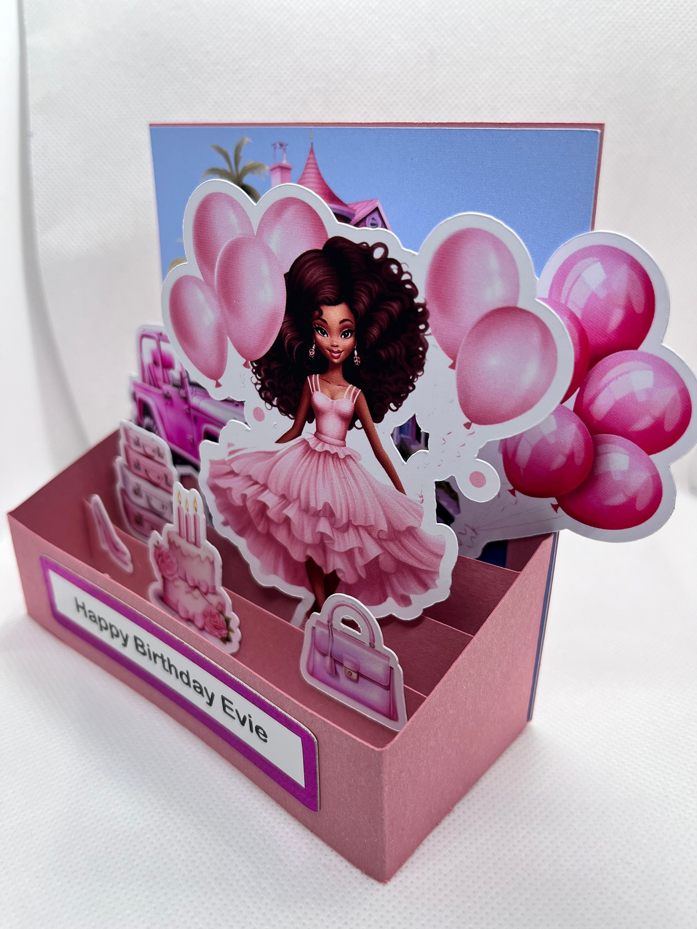 Pink Fashion Doll Pop up Card - Etsy