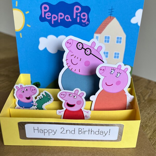 Peppa Pig Card - Etsy