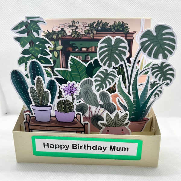 Indoor Plant Birthday Card - Etsy UK