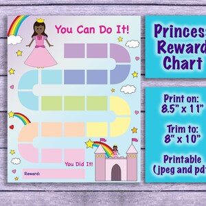 Princess of Color Reward Chart | Instant Download Sticker Chart ...