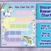 Unicorn Reward Chart | Instant Download Sticker Chart | Toddler Chore ...