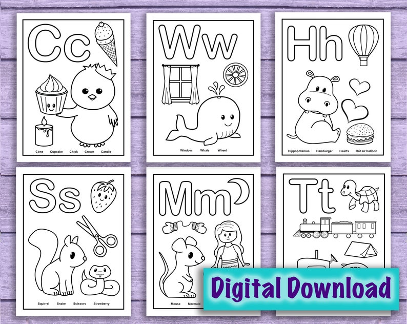 Alphabet Coloring Pages - 26 Printable Worksheets for Preschool ...