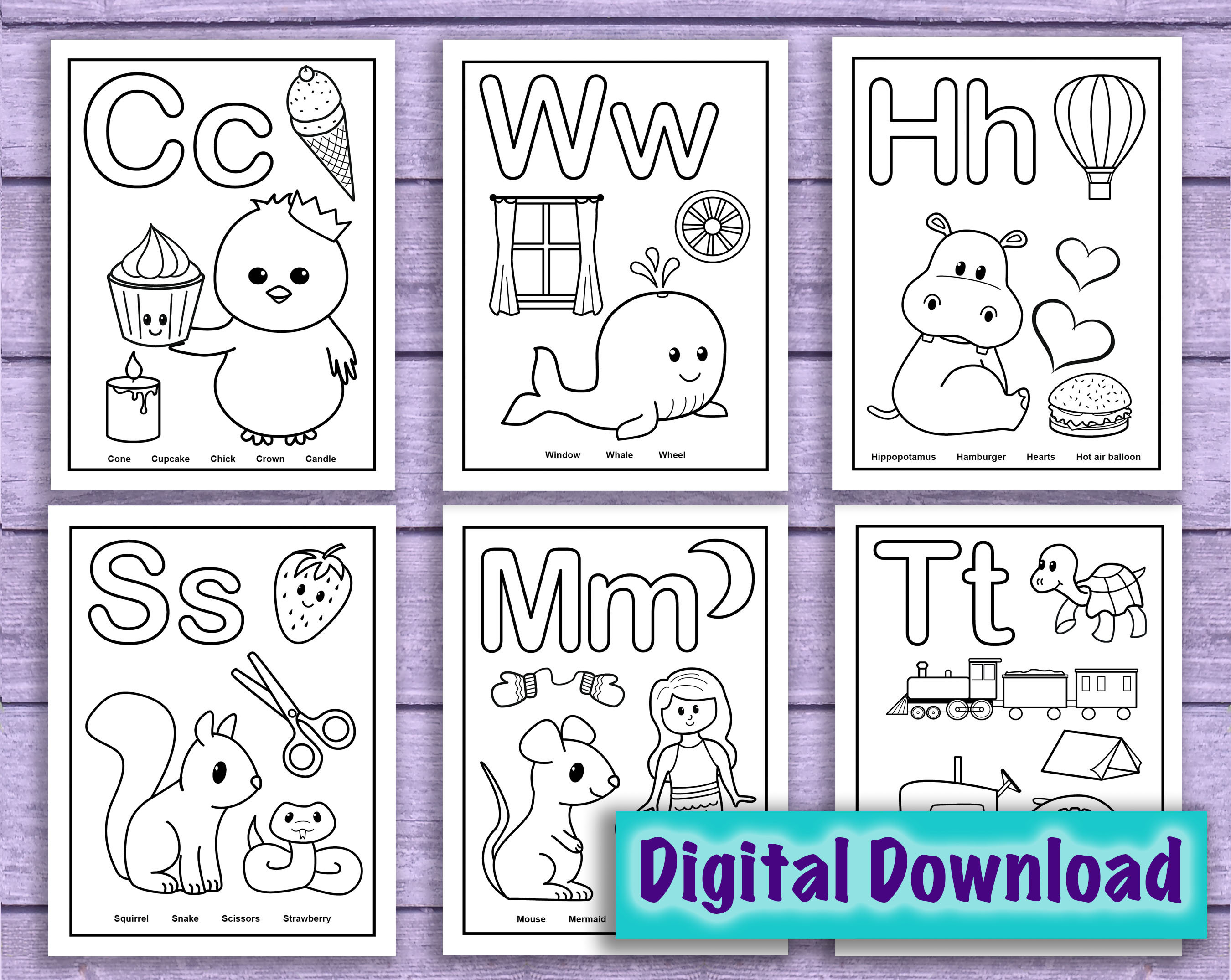 Alphabet Coloring Pages - 26 Printable Worksheets for Preschool ...