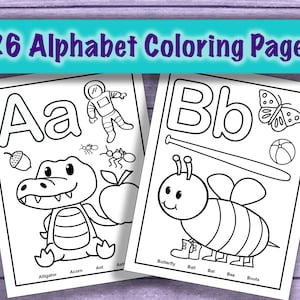 Alphabet Coloring Pages - 26 Printable Worksheets for Preschool ...