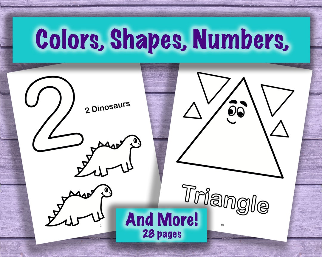 28 Printable Shapes, Colors, Numbers, and Beginner Dot-to-dot Worksheet ...