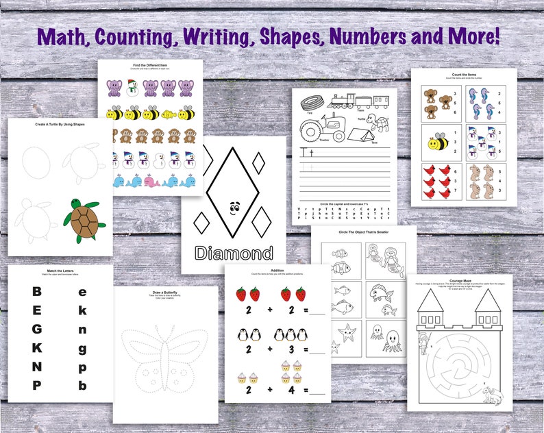 Preschool Curriculum, Pre-k Learning Bundle With Over 300 Worksheets ...