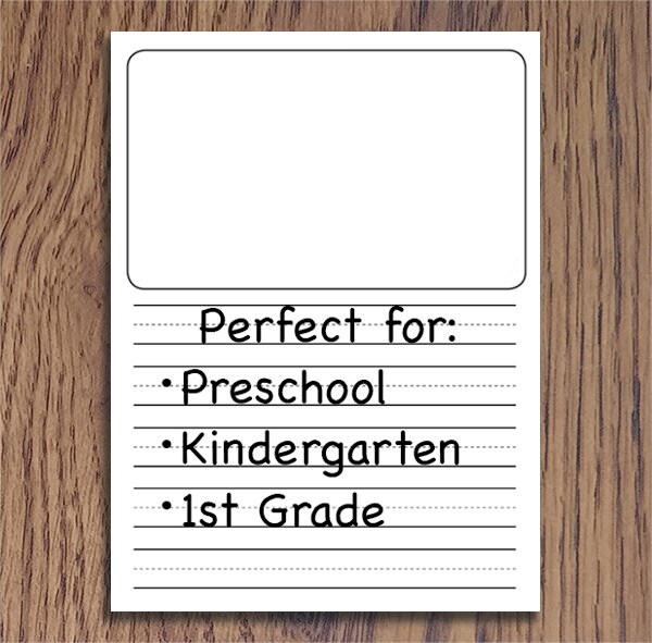 Blank-lined Handwriting Pages and Story Paper for Pre-k Includes a ...