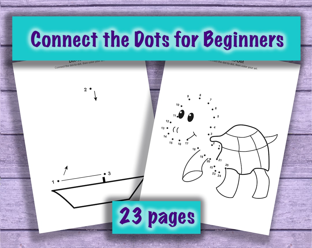 Preschool Dot-to-dots - 23 Page Download | Beginner Connect the Dots ...