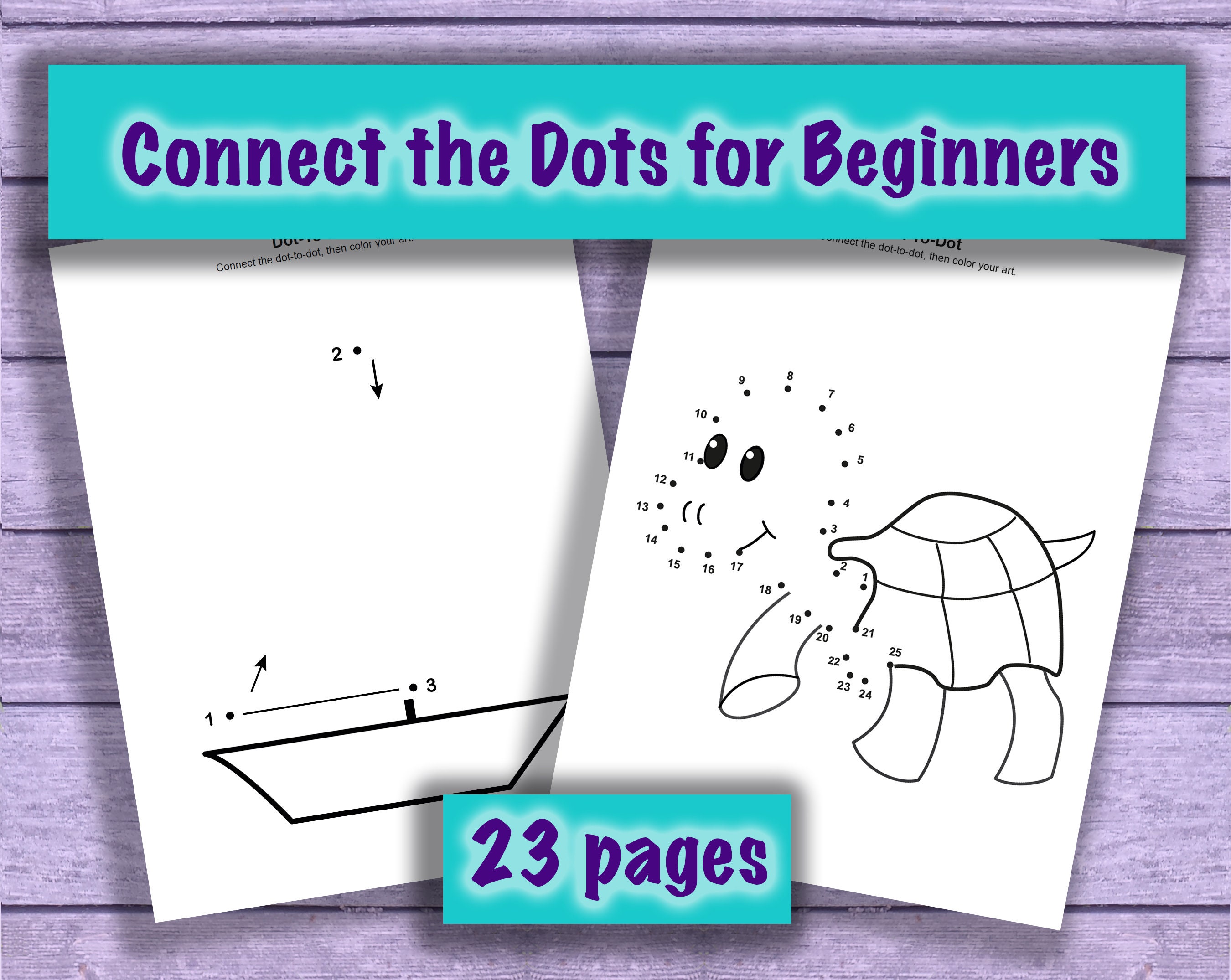 Preschool Dot-to-dots 23 Page Download Beginner Connect - Etsy