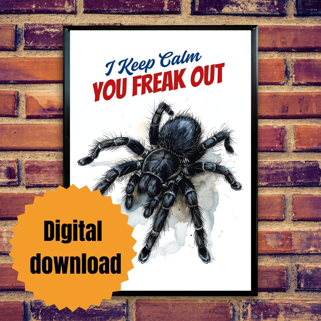 Tarantula Poster: Spider Lover Gift, Halloween Decor (digital Download ...