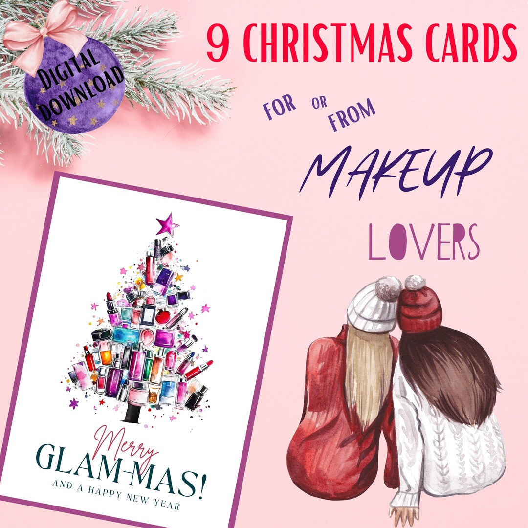 Merry Glam-mas! 9 Makeup-themed Christmas Card | Beauty Lover Holiday ...