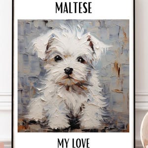 Exclusive Maltese Dog Poster Collection – 50 Designs in 5 Versatile ...