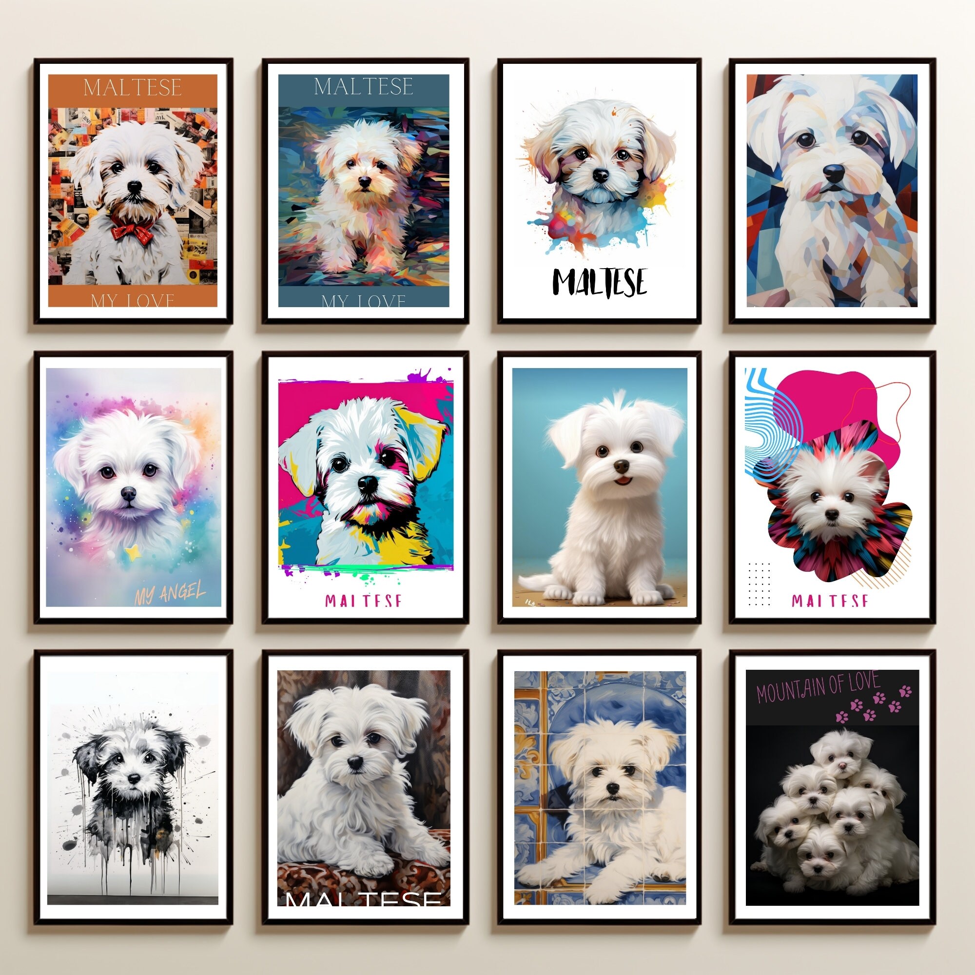 Exclusive Maltese Dog Poster Collection 50 Designs in 5 Versatile Sizes ...