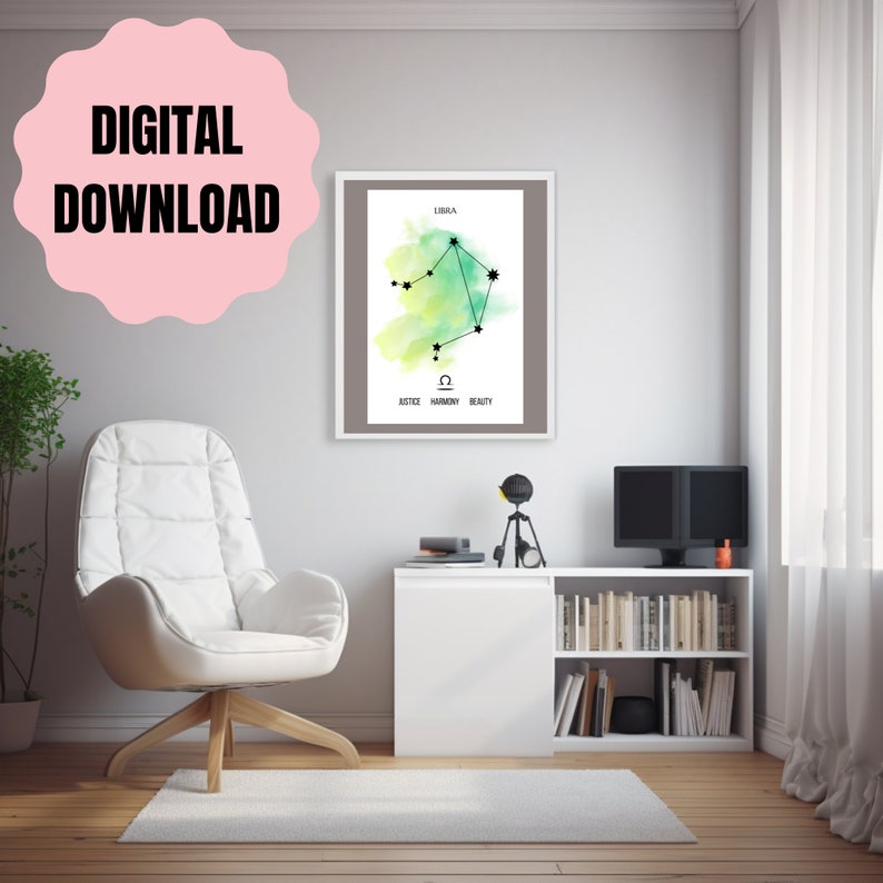 Libra Poster Beauty and Harmony in Your Surroundings Zodiac Libra ...