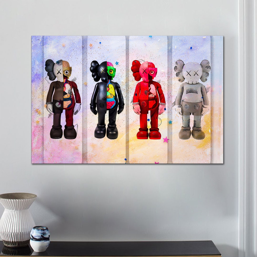 Colorful Camouflage KAWS Wall Art - Digital Download for Creative ...