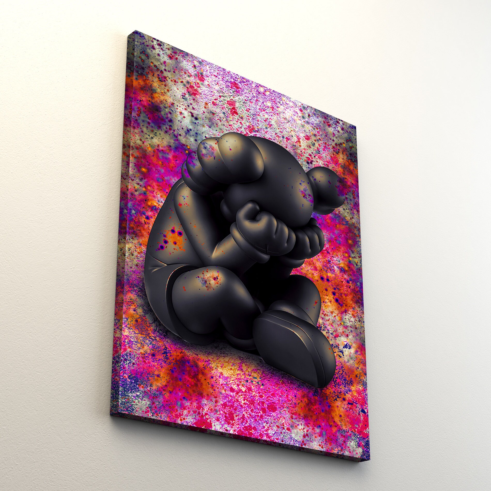 Colorful Camouflage KAWS Wall Art - Digital Download for Creative ...