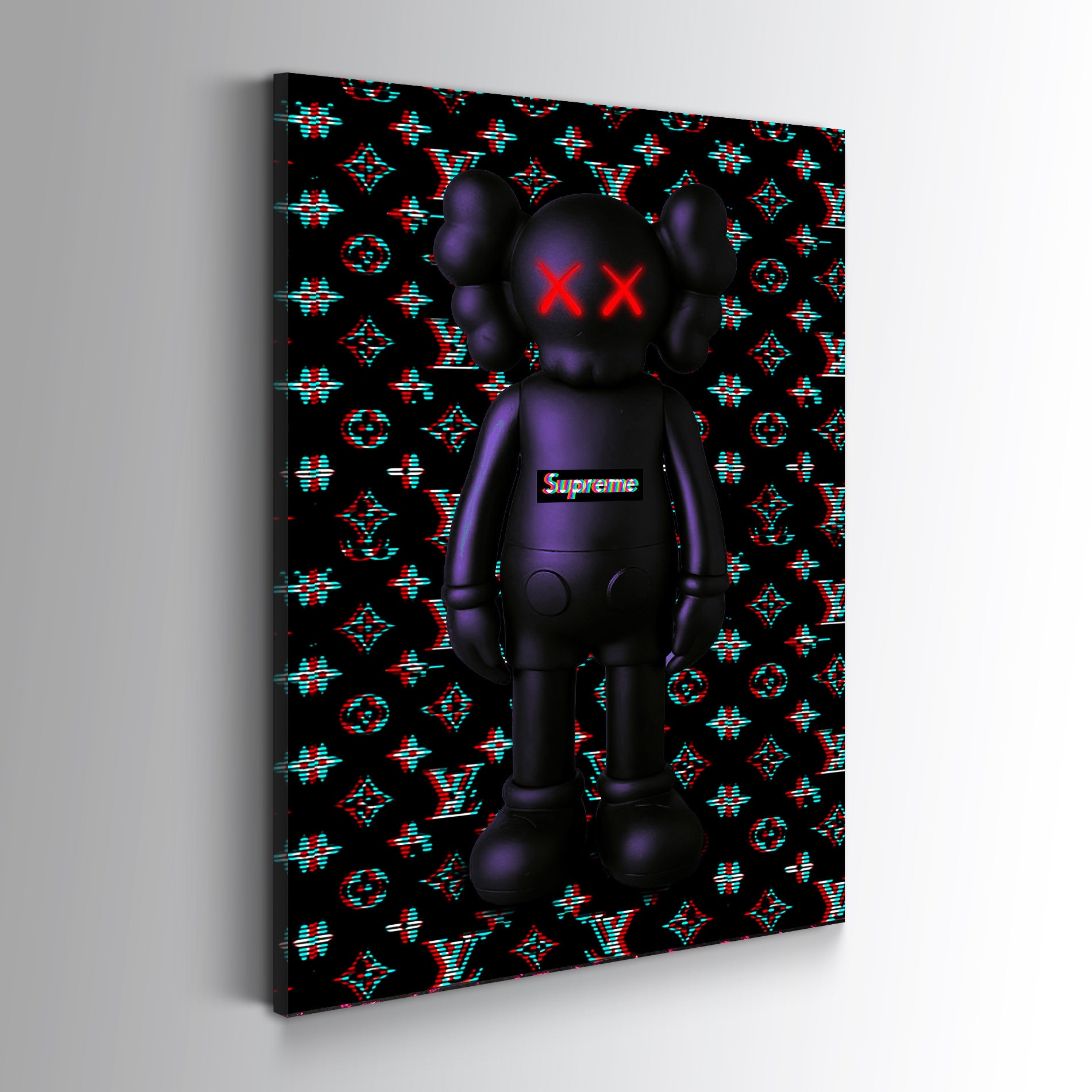Colorful Camouflage KAWS Wall Art - Digital Download for Creative ...