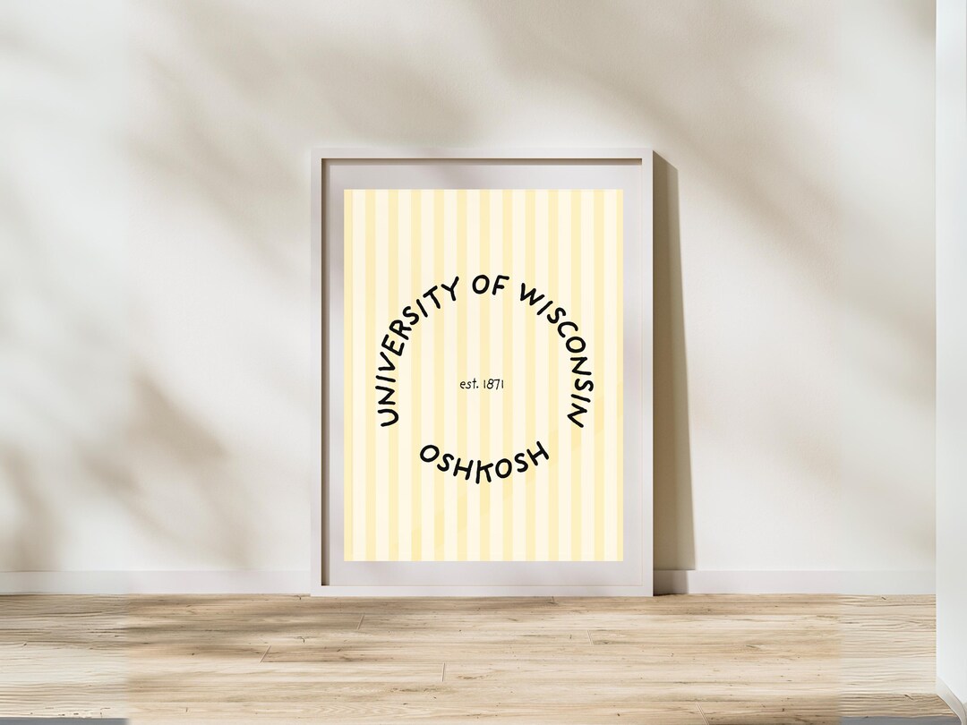 University of Wisconsin - Oshkosh Poster, Trendy Wall Art for Dorm or ...