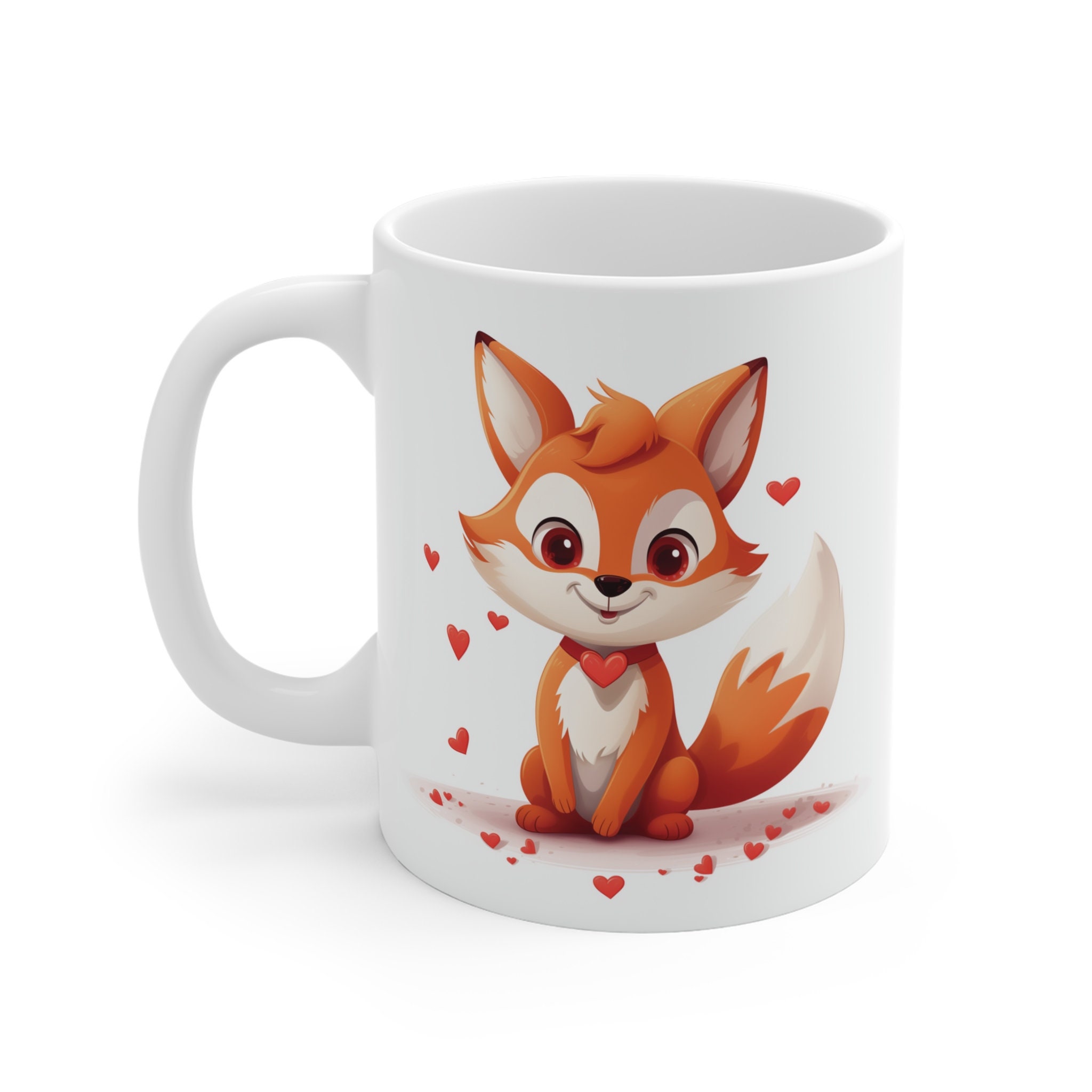 Foxes in Love Mug 11oz, Fox Coffee Mug, Cute Animal Mug, Foxy Gift ...