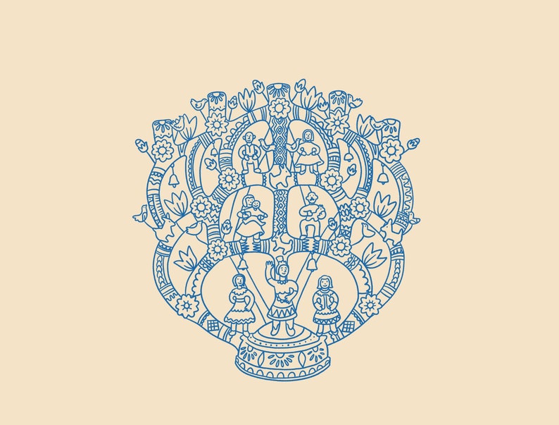 Mexican Tree of Life Digital Posters (blue and Full Color). Download ...