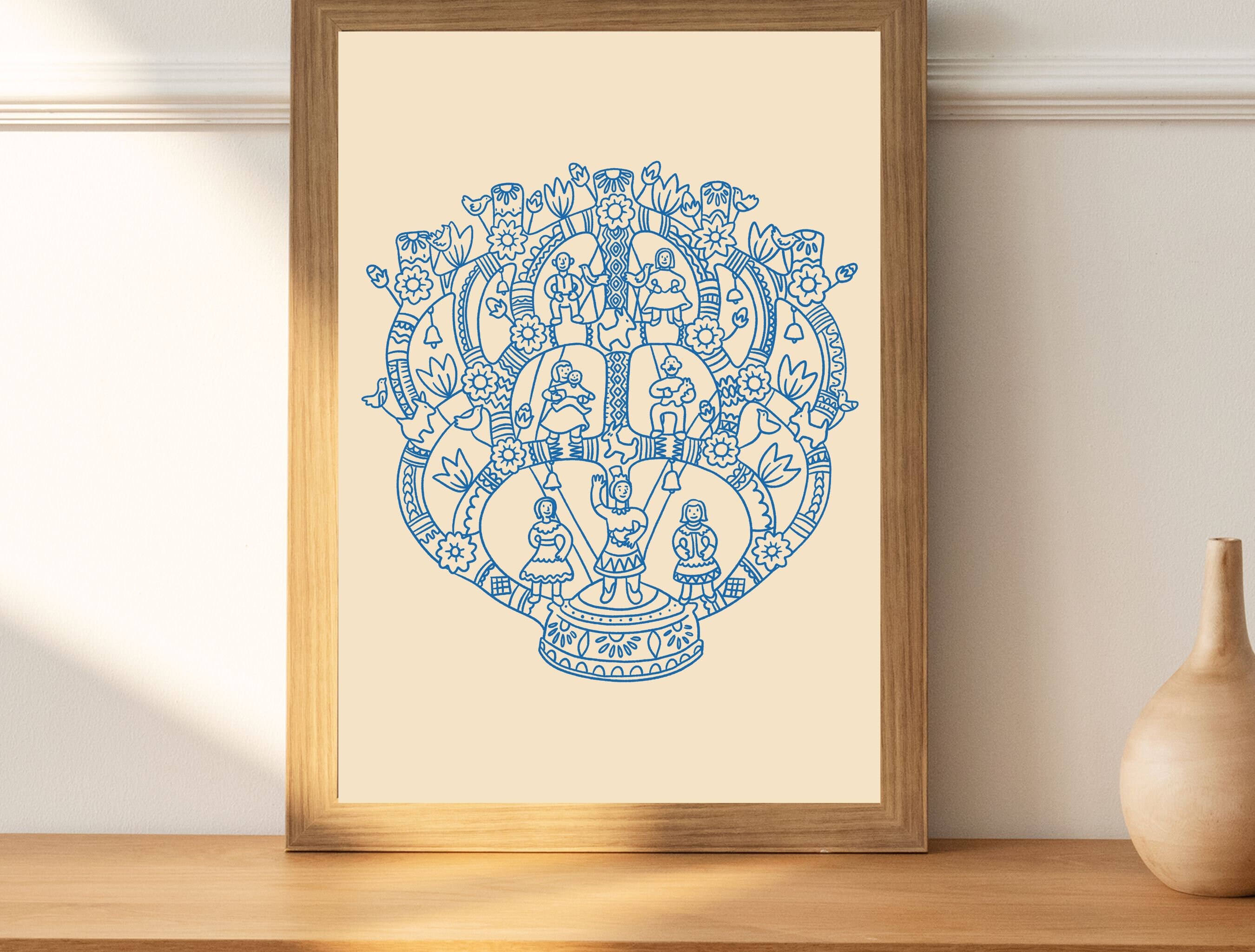 Mexican Tree of Life Digital Posters (blue and Full Color). Download ...