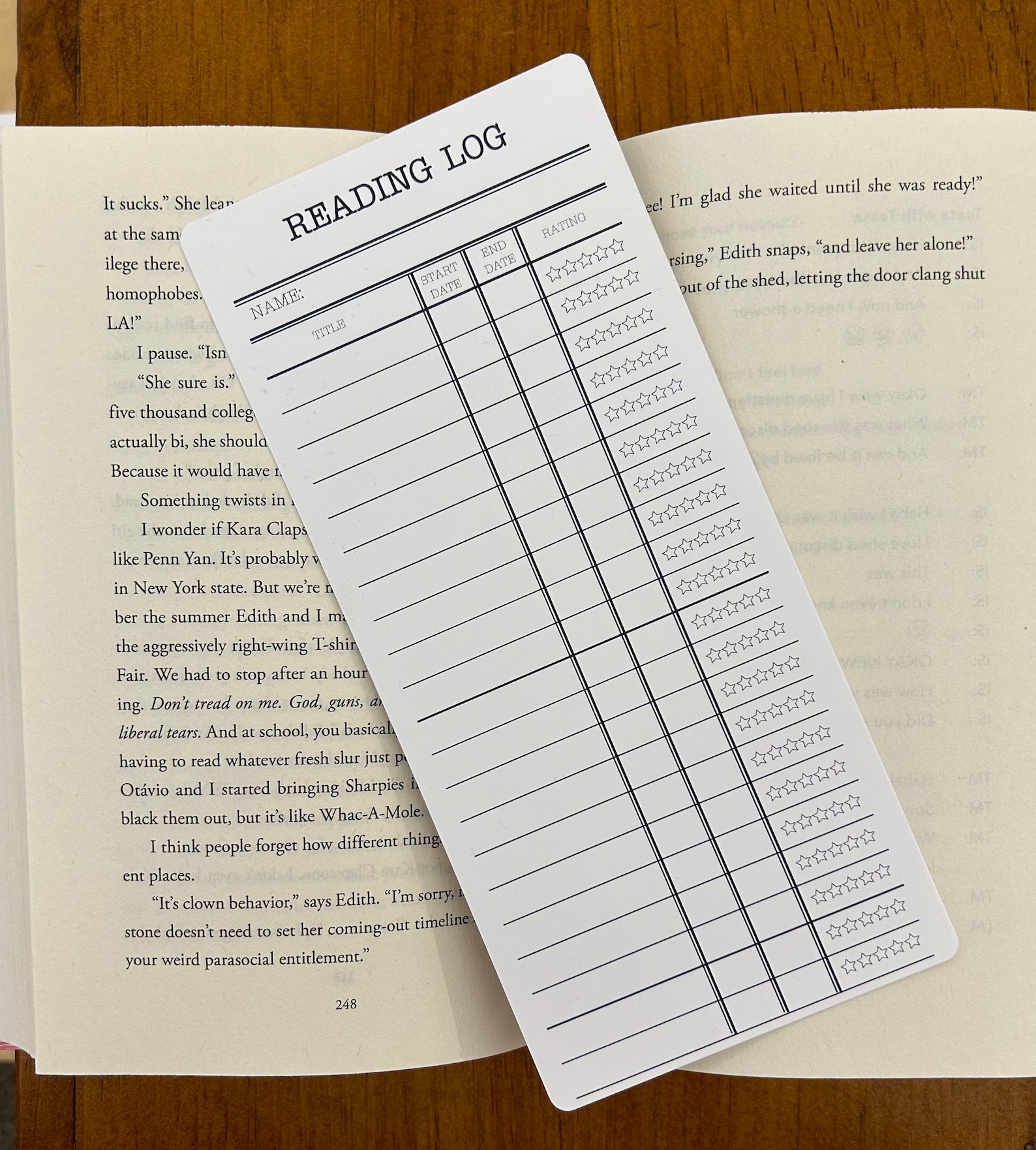 Reading List Book Tracker Bookmark, Library Card Bookmark, Vintage ...