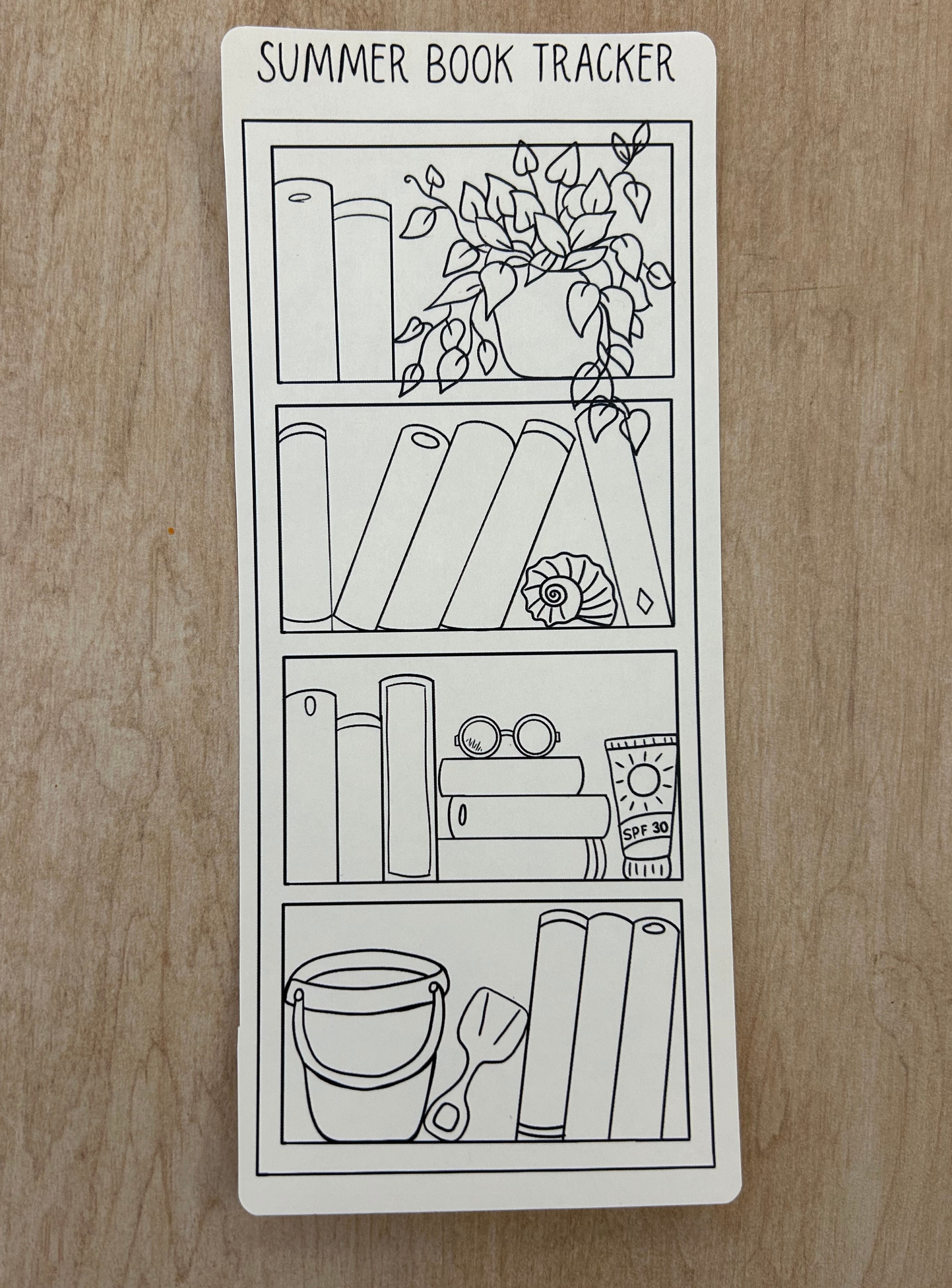 Seasonal Bookshelf Book Tracking Bookmark, Book Tracker, Reading Log ...