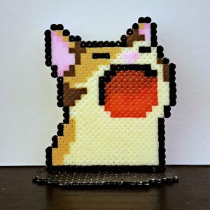 Pop Cat – Meme Standee | Handmade Fuse Bead Art - Etsy