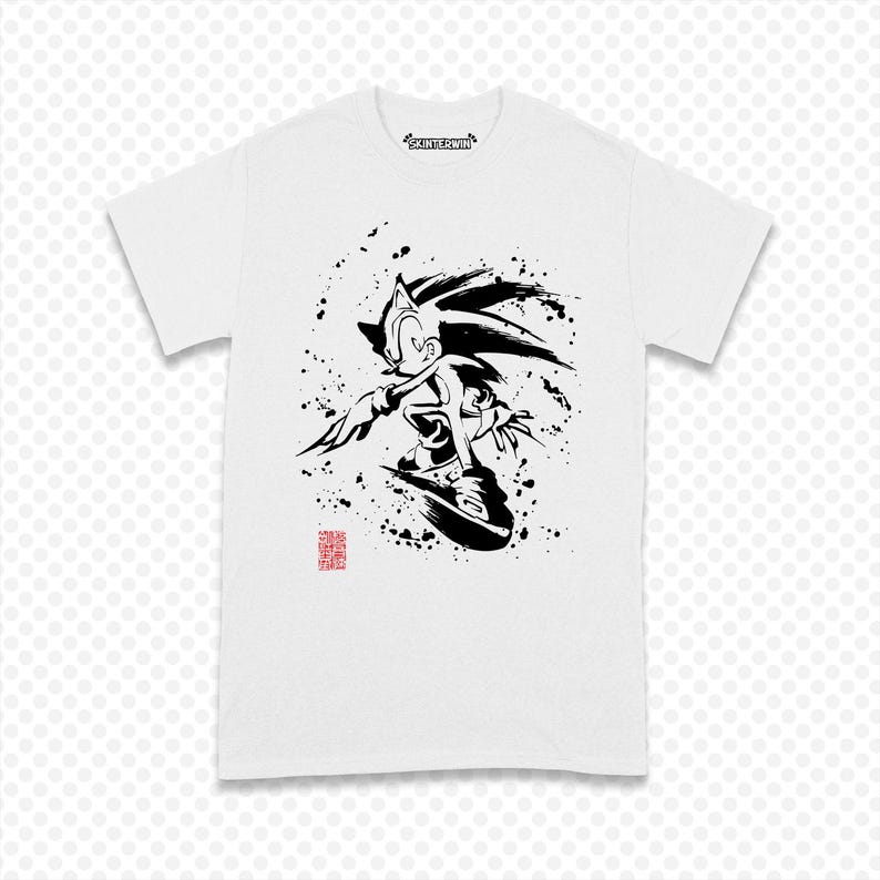 Sonic the Hedgehog – Ink Rush | Sumi-e Collection | Game Legacy Tees - Etsy