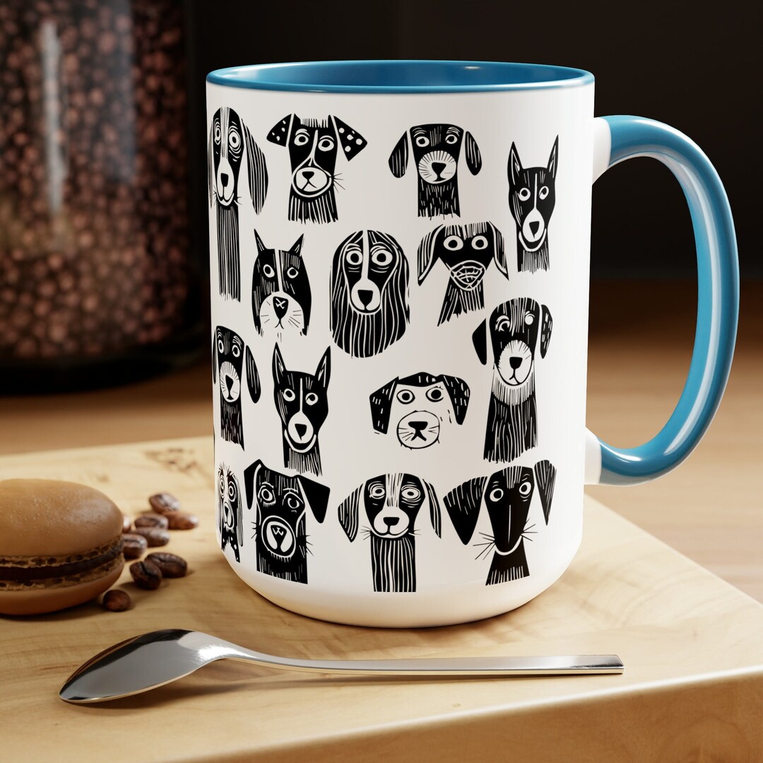 Cute Dog Coffee Mug , Cute Dog Coffee Mug Gift , Dog Mom Gift, Dog Dad ...