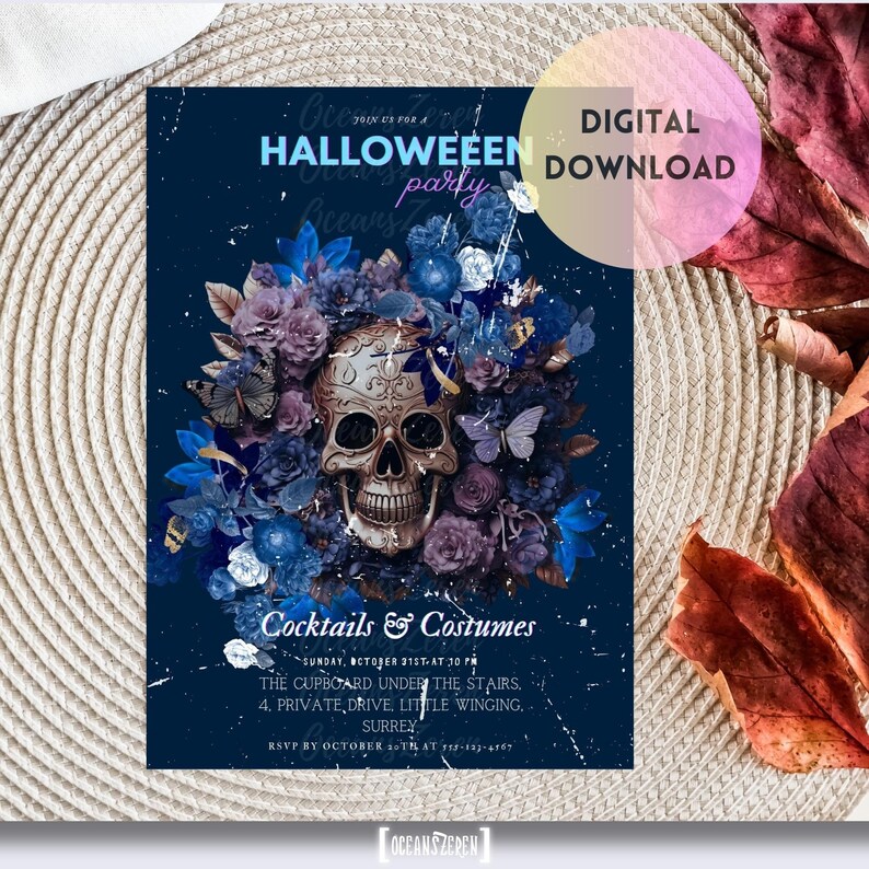 Editable Halloween Party Invitations Adults Halloween - Etsy