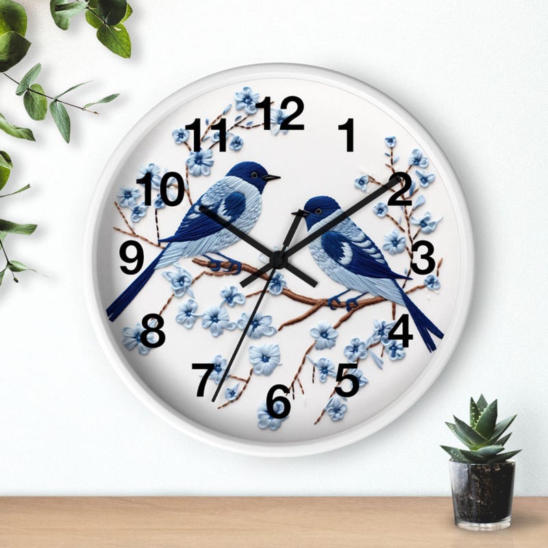 Birds Wall Clock - Etsy