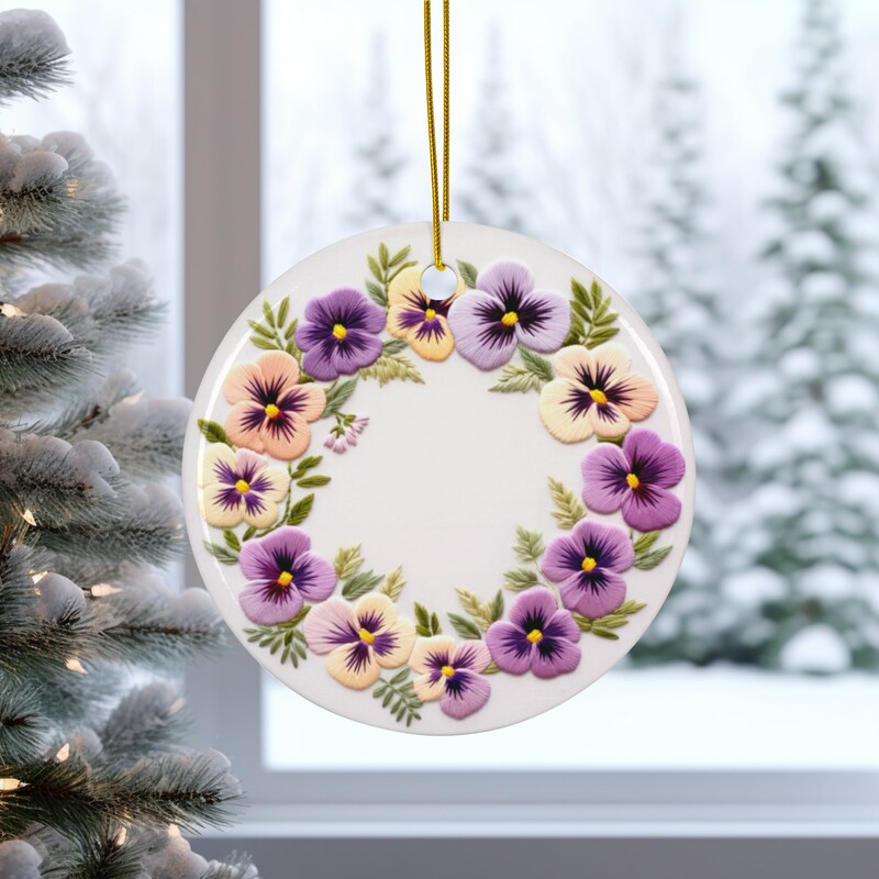 Pansy Ornament - Etsy