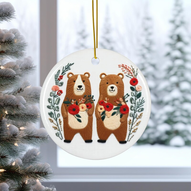 Felt Bear Ornament - Etsy