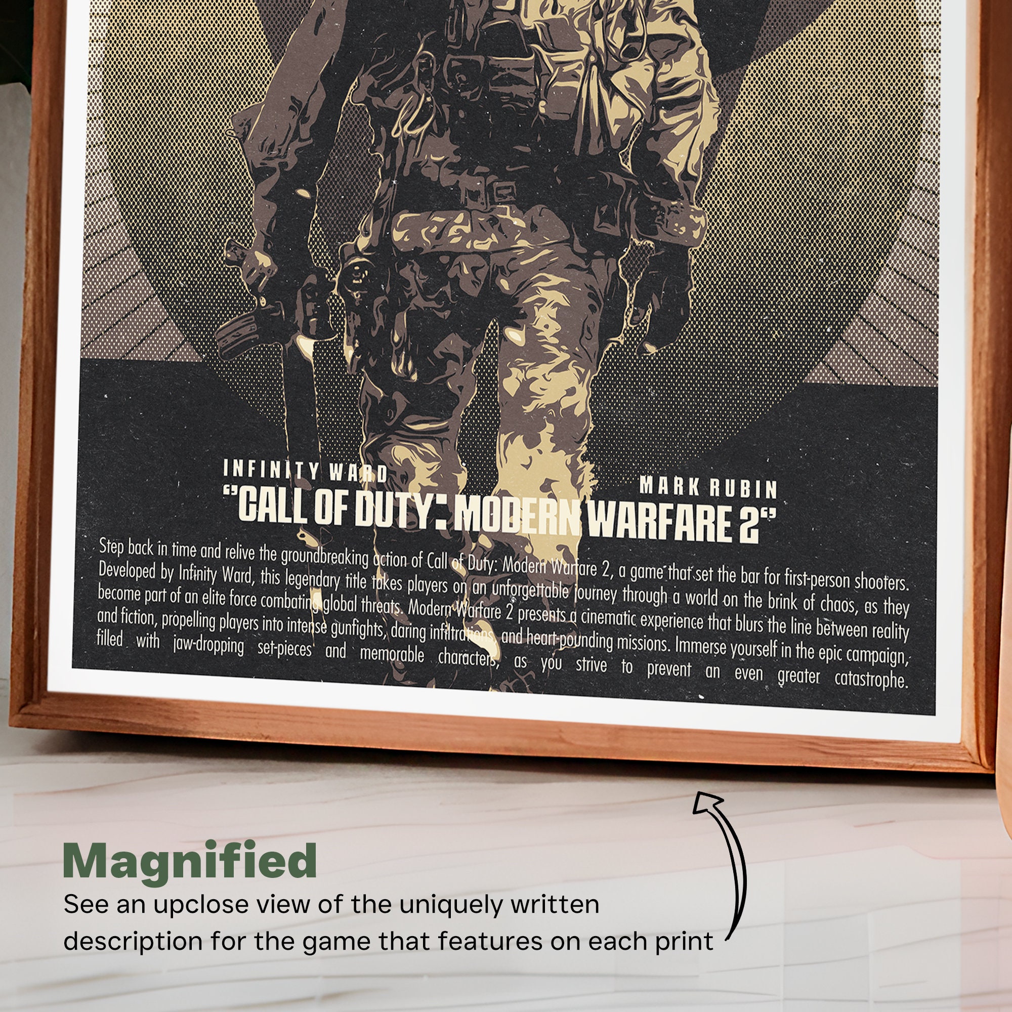 COD Modern Warfare 2 Poster Retro Vector Technique Gaming Wall Art ...