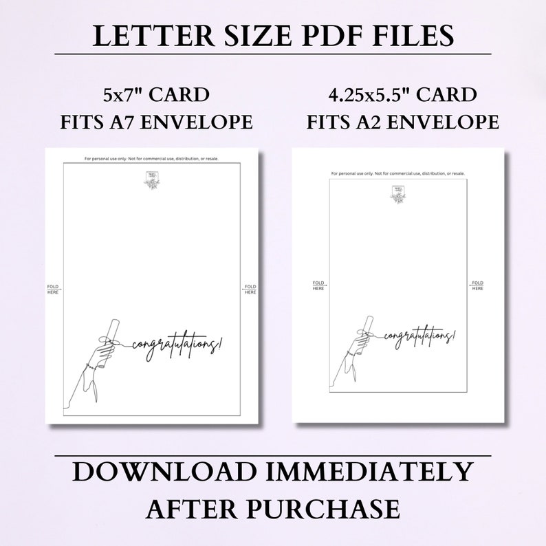 Printable Graduation Card, Minimalistic Congratulations High School and ...