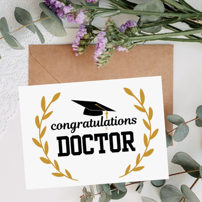 PHD Doctor Printable Graduation Card, College/university Graduation ...