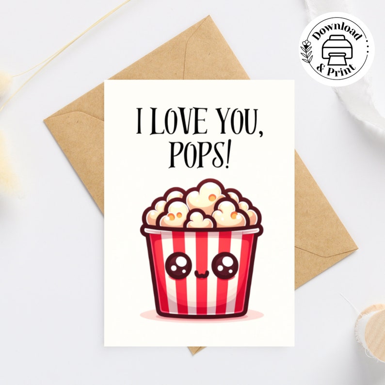 I Love You Pops, Printable Father's Day Cards, Punny Play on Words ...