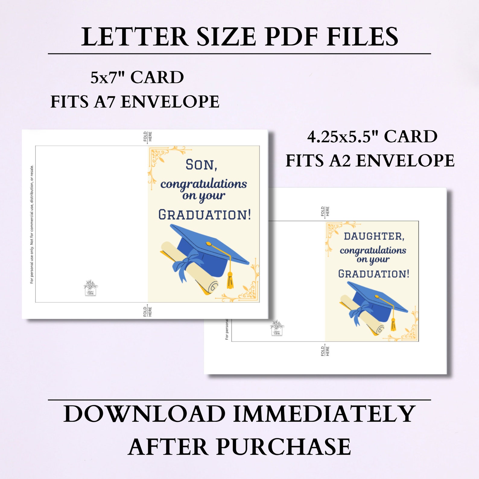 Son Congratulations on Your Graduation Printable Card, High School ...