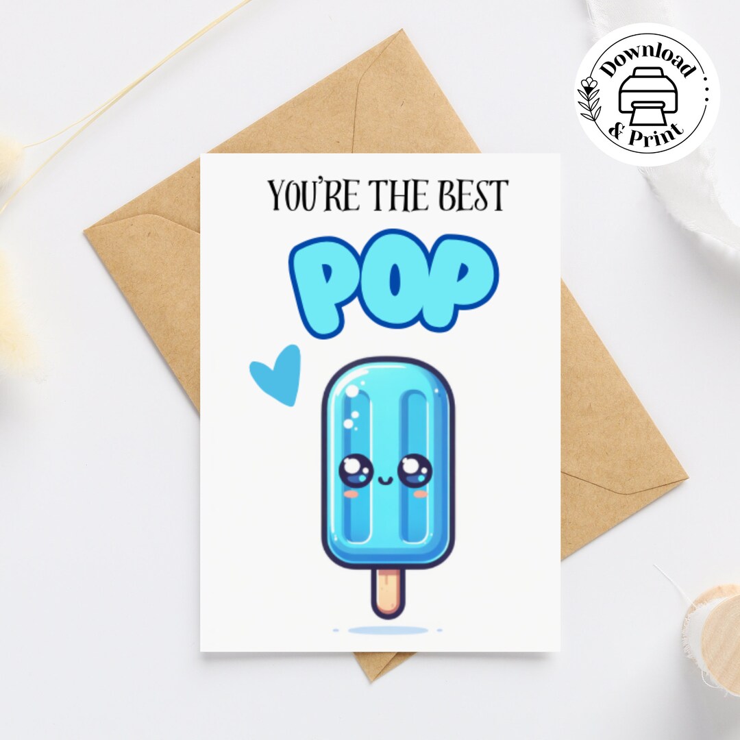 You're the Best Pop, Printable Father's Day Cards, Punny Play on Words ...