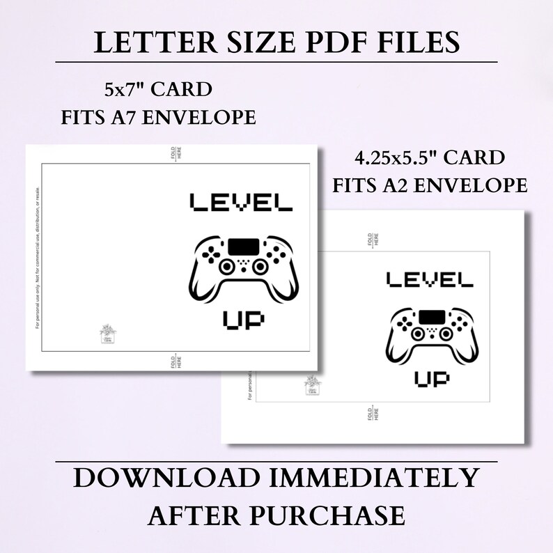 Gamer Birthday Card, Simple Printable Gaming Level up Card, Bday Card ...