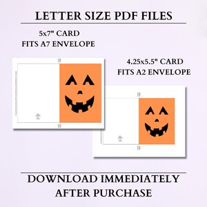 Jack O'lantern Face Card, Printable Happy Pumpkin Card, Halloween Card ...
