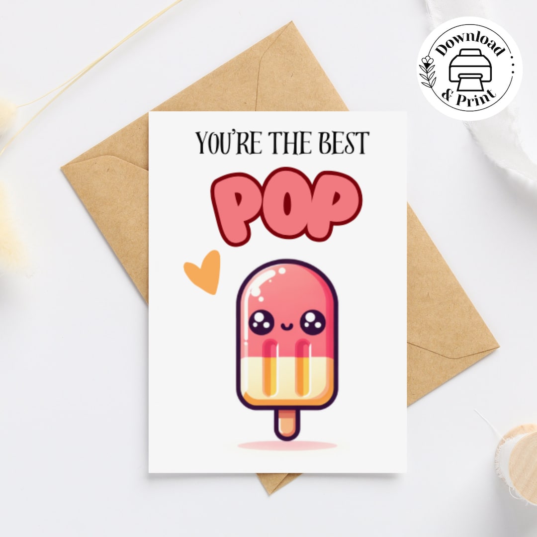 You're the Best Pop, Printable Father's Day Cards, Punny Play on Words ...