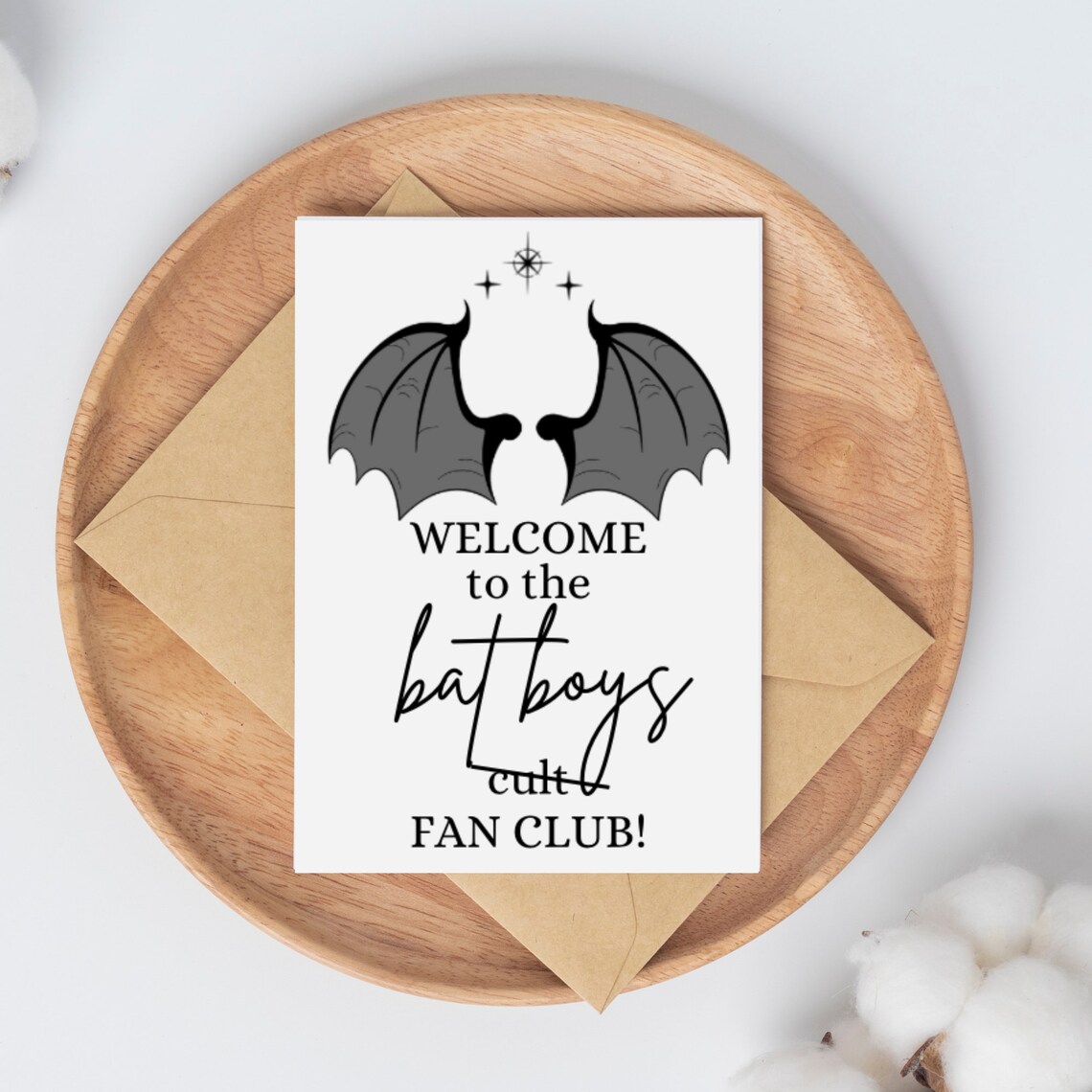 Welcome to the Bat Boy Cult Fan Club Card, New Reader Card, ACOTAR Card ...